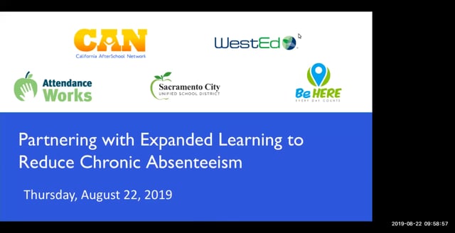 Webinar - Partnering with Expanded Learning to Reduce Chronic ...