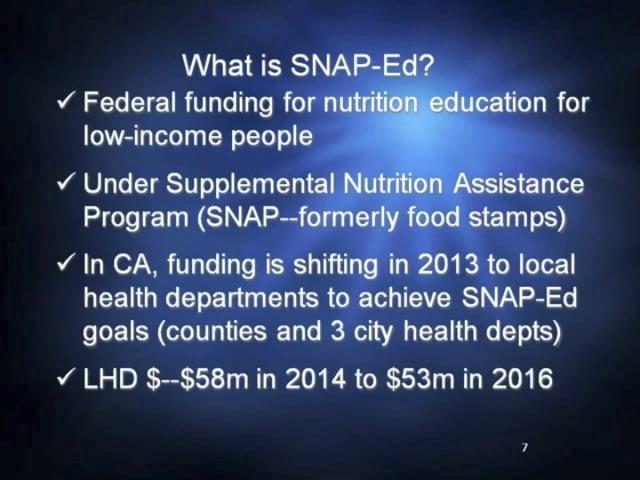 Partnering with Local Health Departments through SNAP-Ed - AfterSchool ...